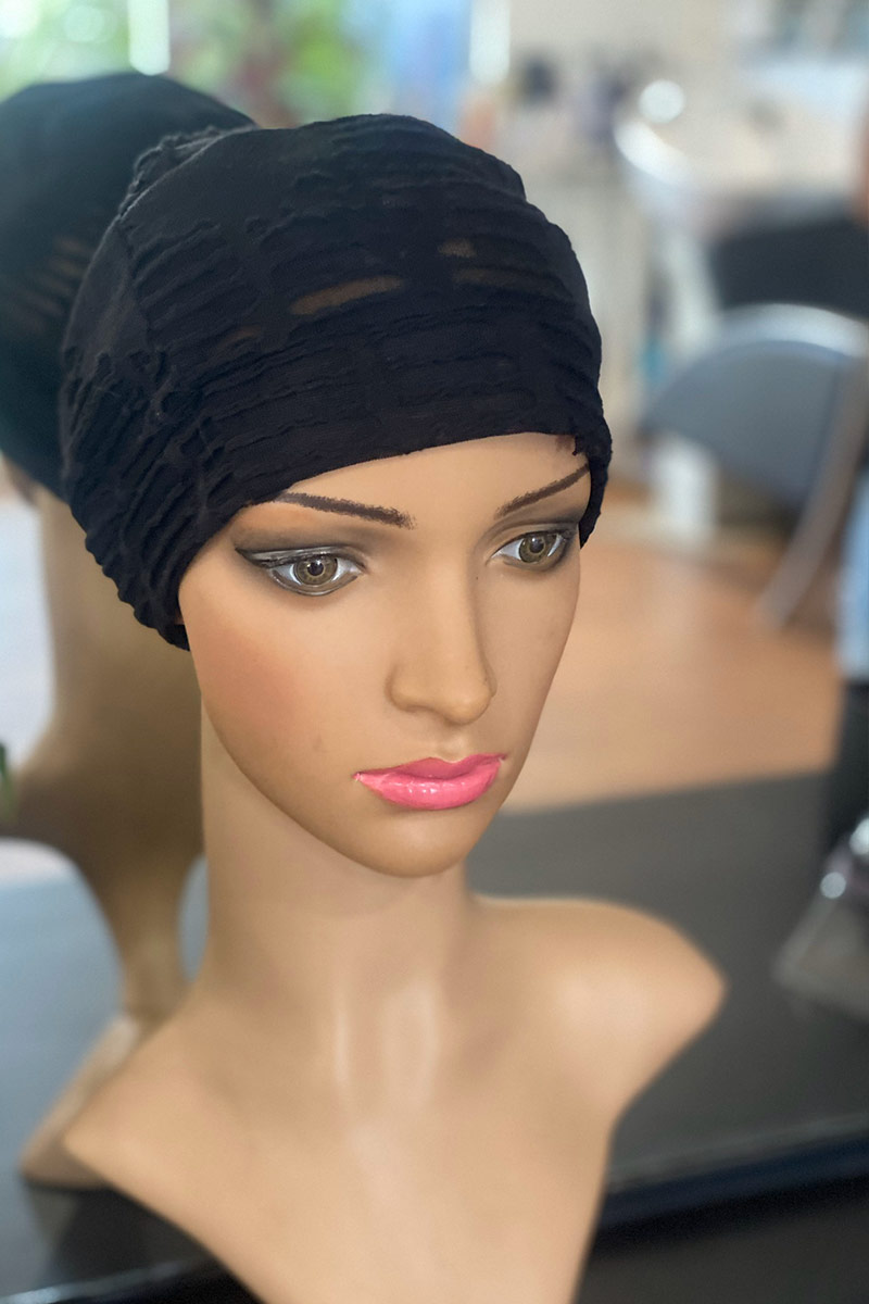 Black Textured Cap - The Australian Wig Company